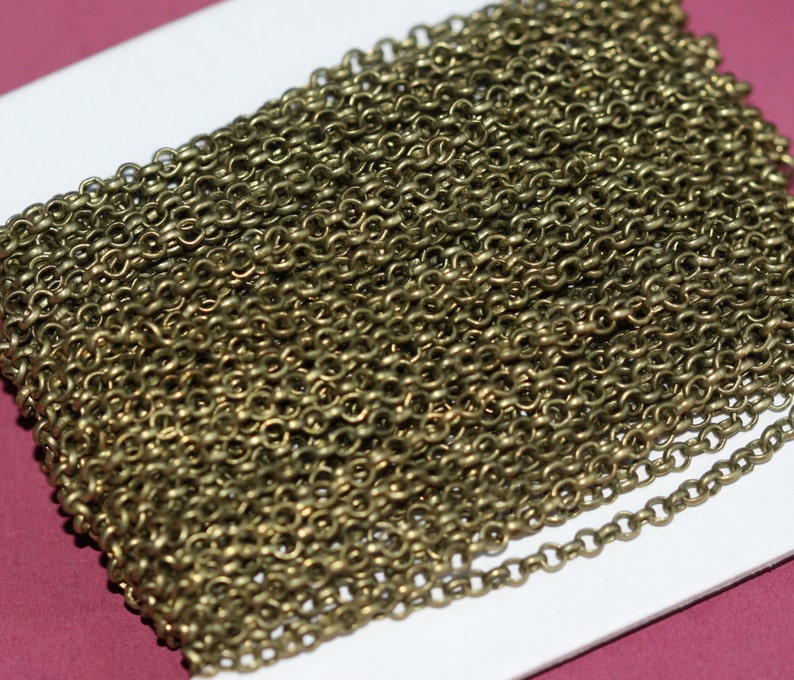 32ft Antique Brass Rollo Chain 3.1 Mm Solder Links Brass | Etsy