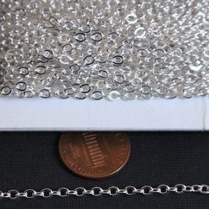32 Ft Spool Silver Plated Tiny Flat Soldered Cable Chain 2x1.5mm - Etsy