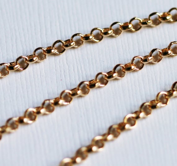 5ft Gold Plated Steel Rollo Chain 3.1mm Solder Links - Etsy