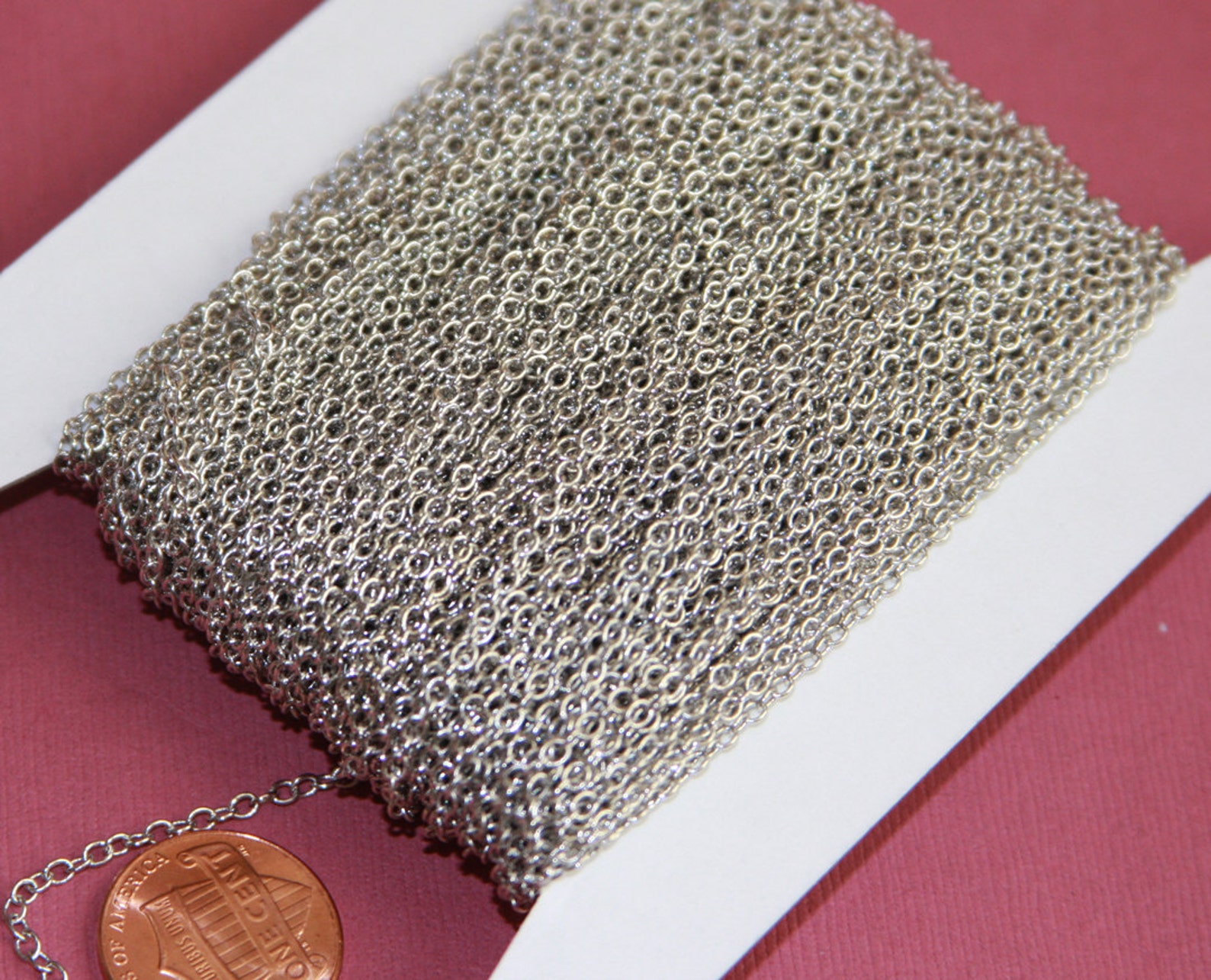 Antiqued Silver Color Round Cable Chain 2x2.5mm 32ft - Etsy