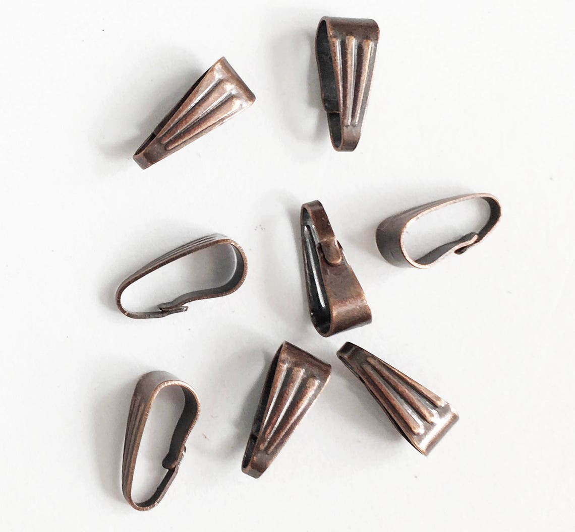 50 Pcs of Antiqued Copper Snap Bail 9x4mm Copper Snap Bail - Etsy
