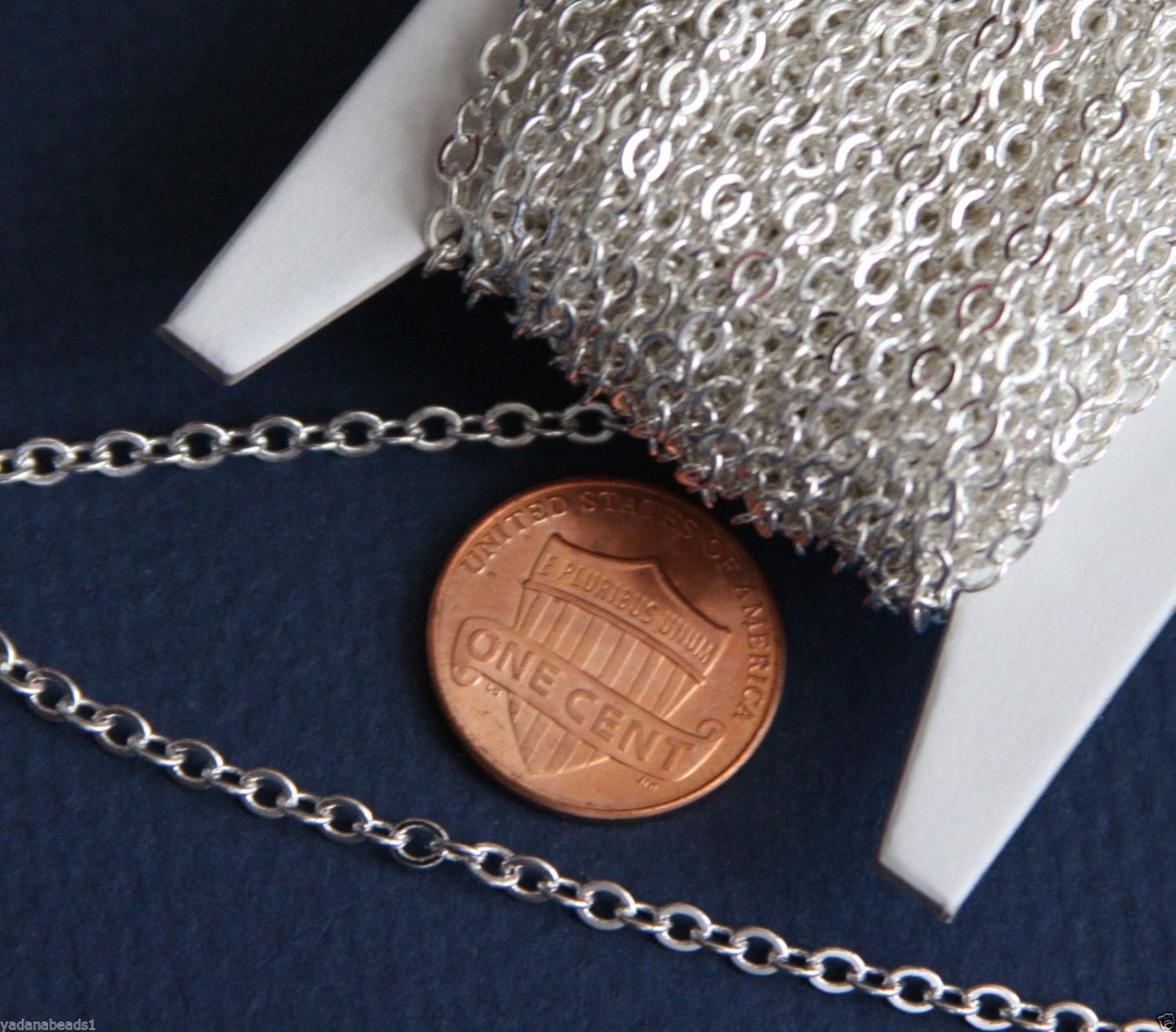 32 Ft Spool Silver Plated Chain Flat Cable Chain 3x3mm | Etsy