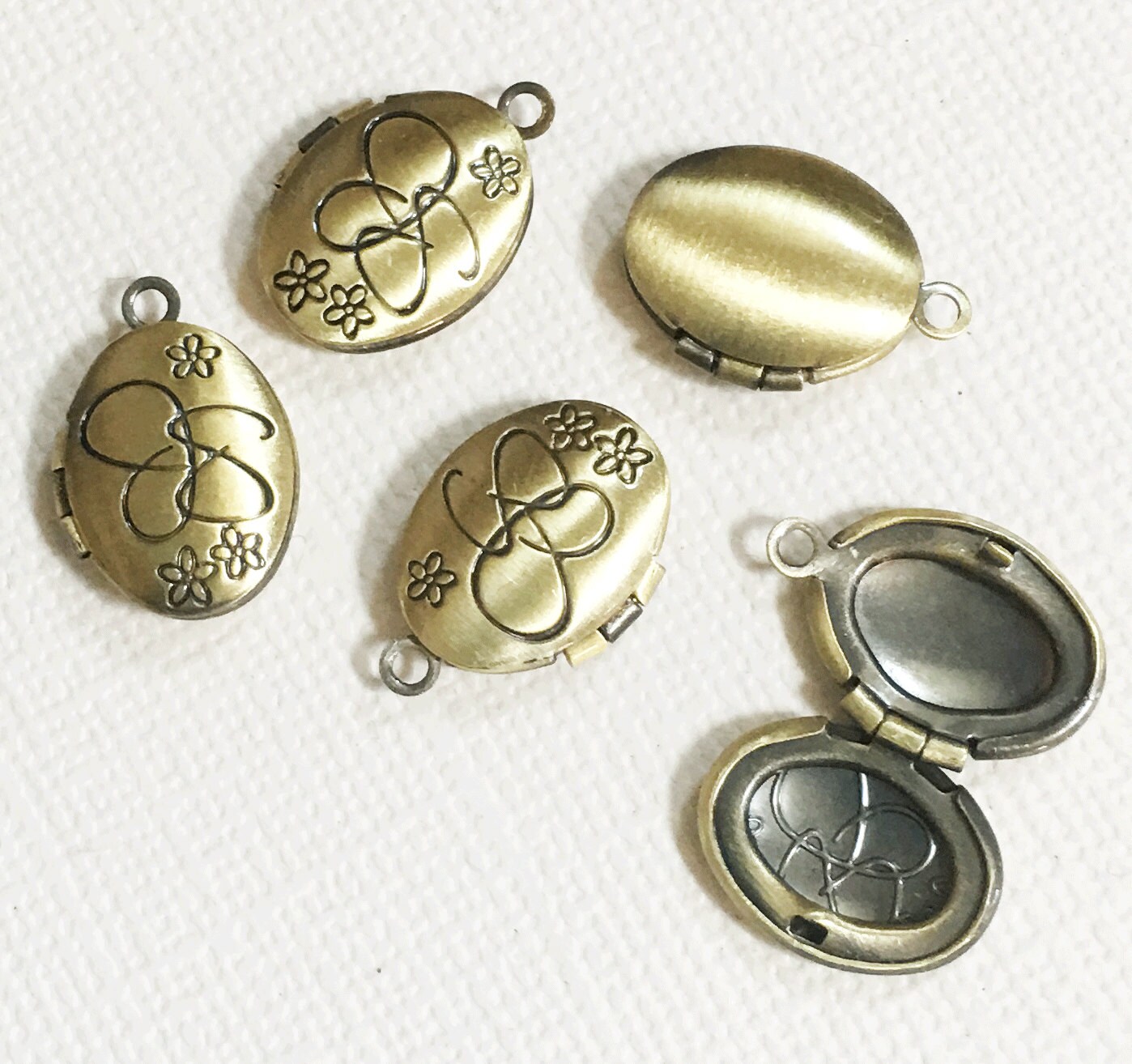 10 Pcs of Antique Brass Oval Locket Pendant 11x16mm Antique - Etsy