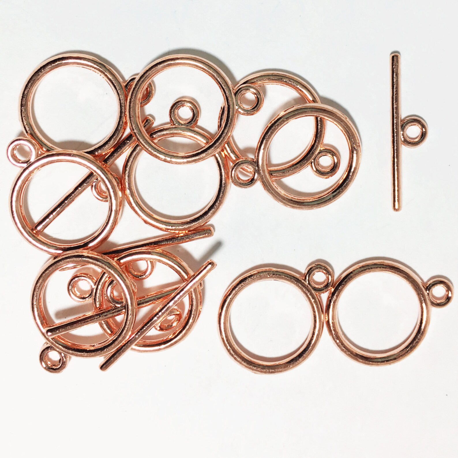 50 Sets of Rose Gold Finished Smooth Toggle Clasps Bulk - Etsy