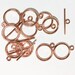 50 Sets of Rose Gold Finished Smooth Toggle Clasps, Bulk Toggle Clasp ...