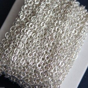 32 Ft Spool Silver Plated Flat Cable Chain 3x3mm - Etsy