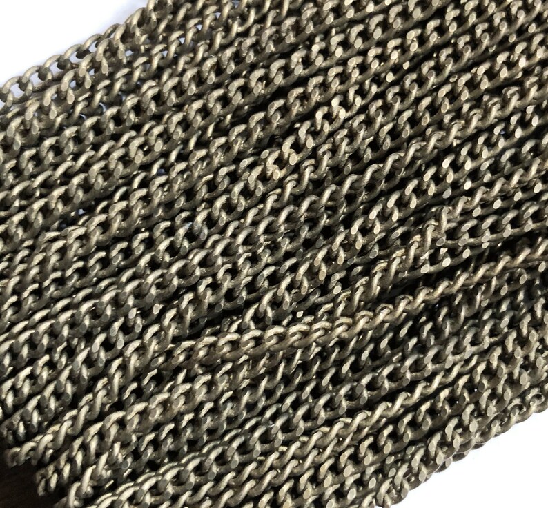 Bulk 100ft Antiqued Brass Small Curb Chain 2.8x3.6 Mm Thick - Etsy