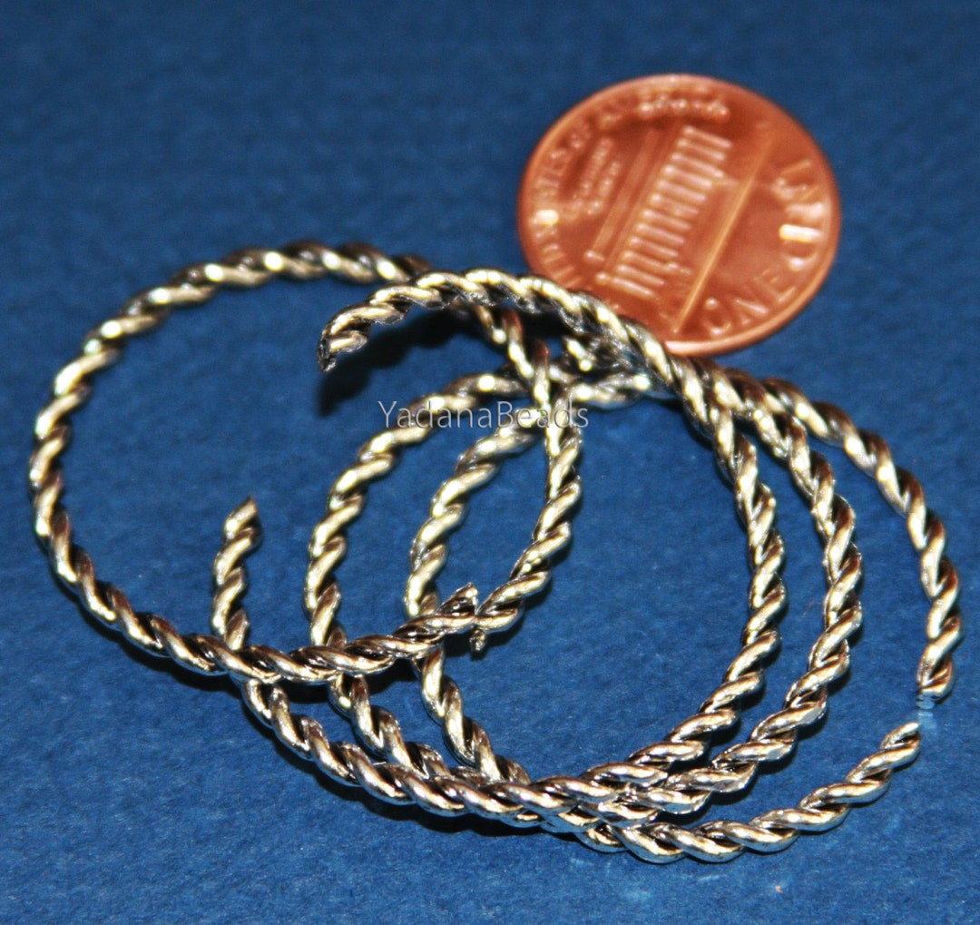Antique Silver Textured Connector Link 32x2mm - Open Links - Etsy