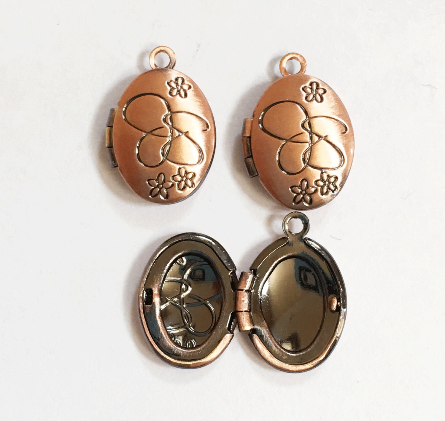 5 Pcs of Antique Copper Plated Brass Oval Locket Pendant | Etsy