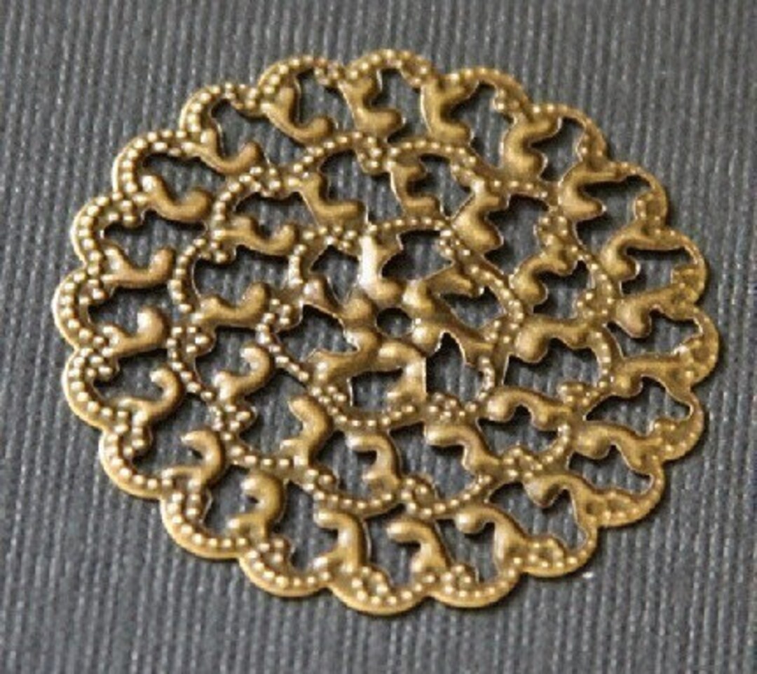 100 Pcs Antiqued Brass Filigree Sheets 35x35mm - Etsy