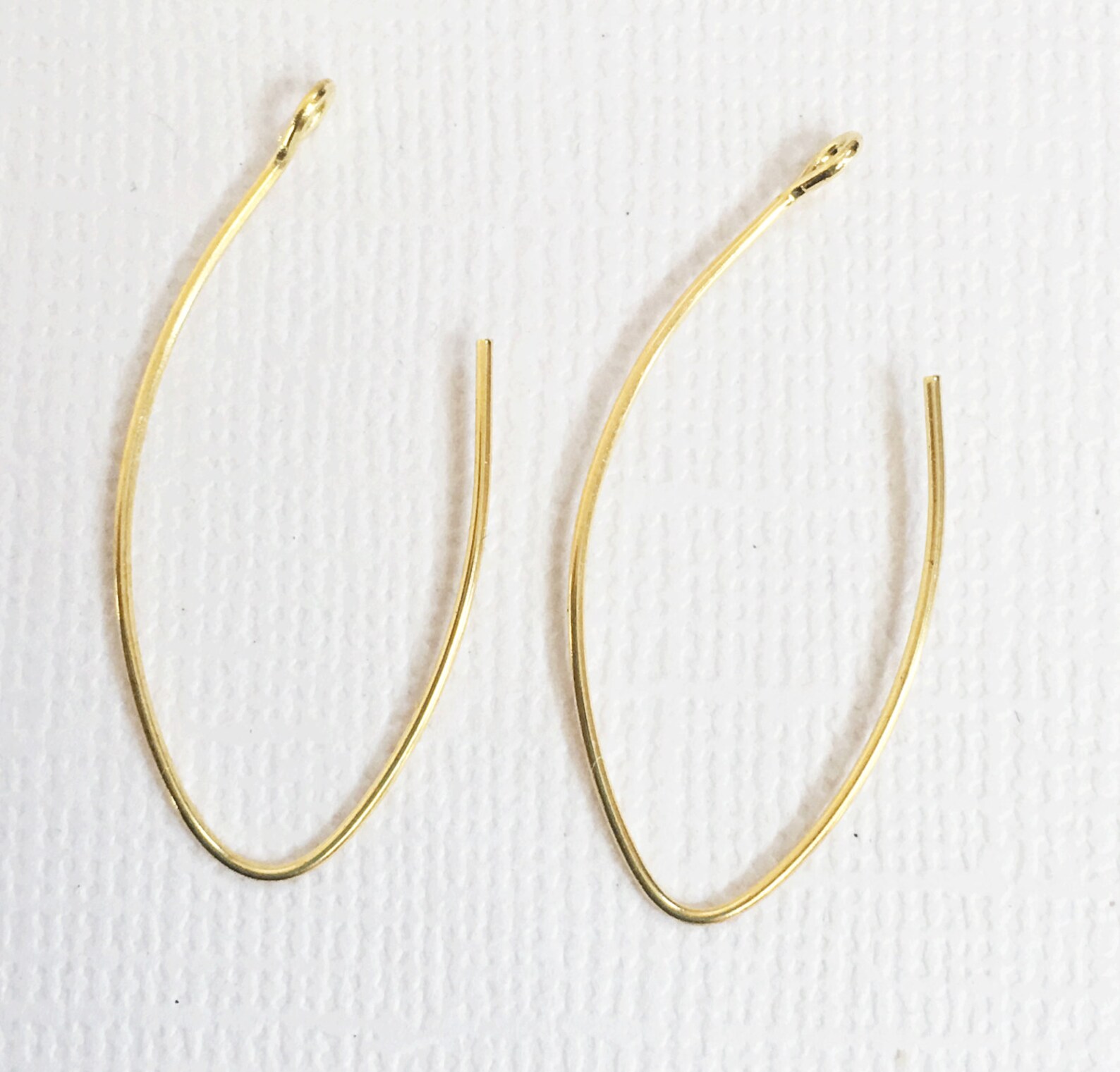 10 Pcs Gold Color Earrings Hook 32x14mm Gold Leaf Shape - Etsy