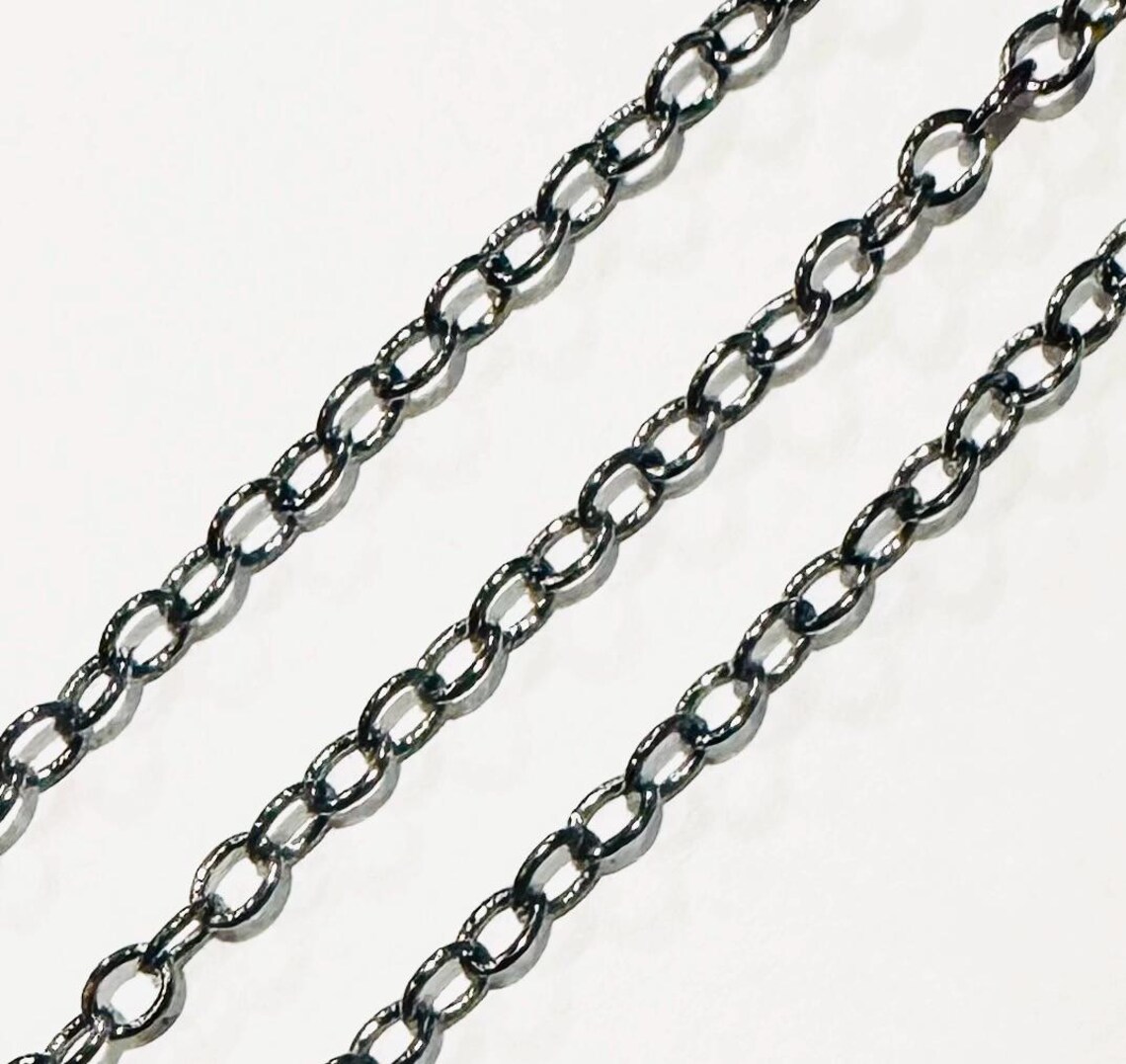 32ft Gunmetal Round Cable Chain 4x5mm - Soldered Links - Etsy