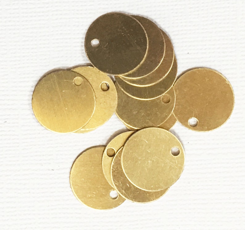 50 Pcs Raw Brass Coin Drop 15mm Flat Coin Charm Raw Brass | Etsy