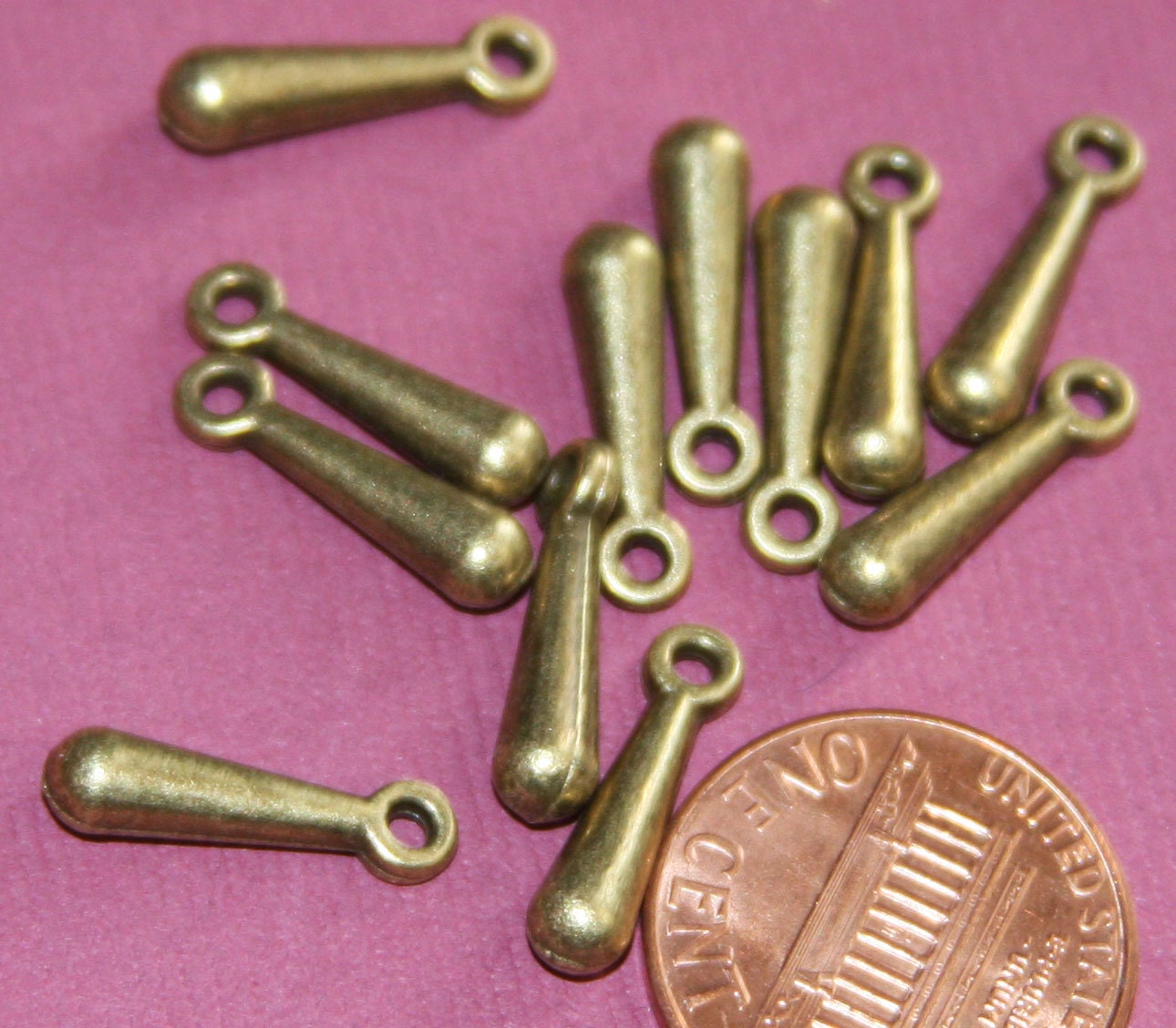50 Pcs Antique Brass Teardrop 16x2mm - Etsy