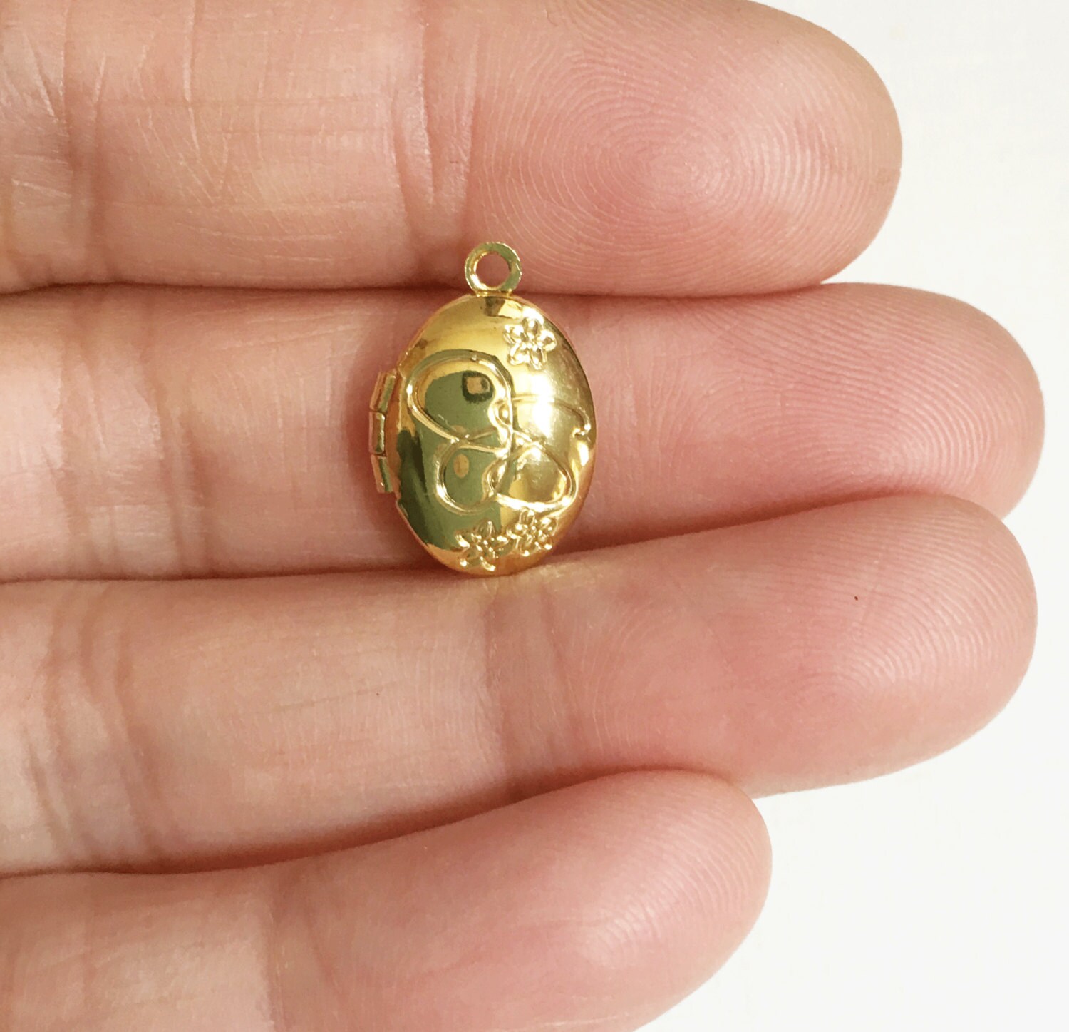 10 Pcs of Gold Plated Brass Oval Locket Pendant 11x16mm Gold - Etsy