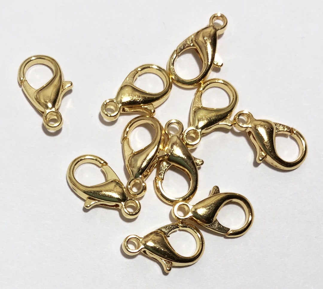 100 Gold Parrot Clasps: Zinc Alloy Lobster Clasps (14x8mm) - Etsy