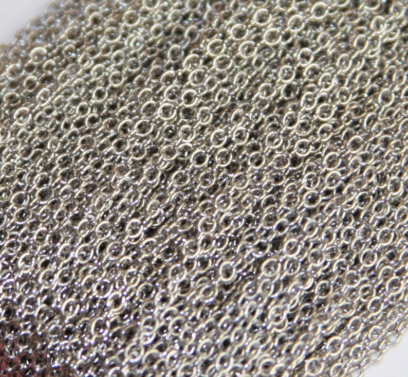 Antiqued Silver Color Round Cable Chain 2x2.5mm 32ft - Etsy
