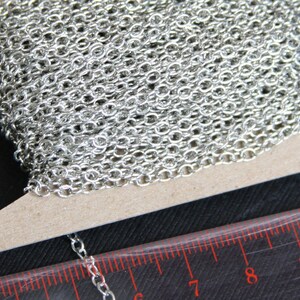 32 Ft Antiqued Silver Finished Chain,round Cable Chain 2x3mm, Small ...