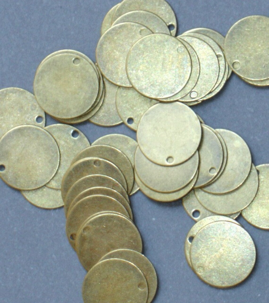 100 Pcs Antiqued Brass Coin Drop 12mm - Etsy