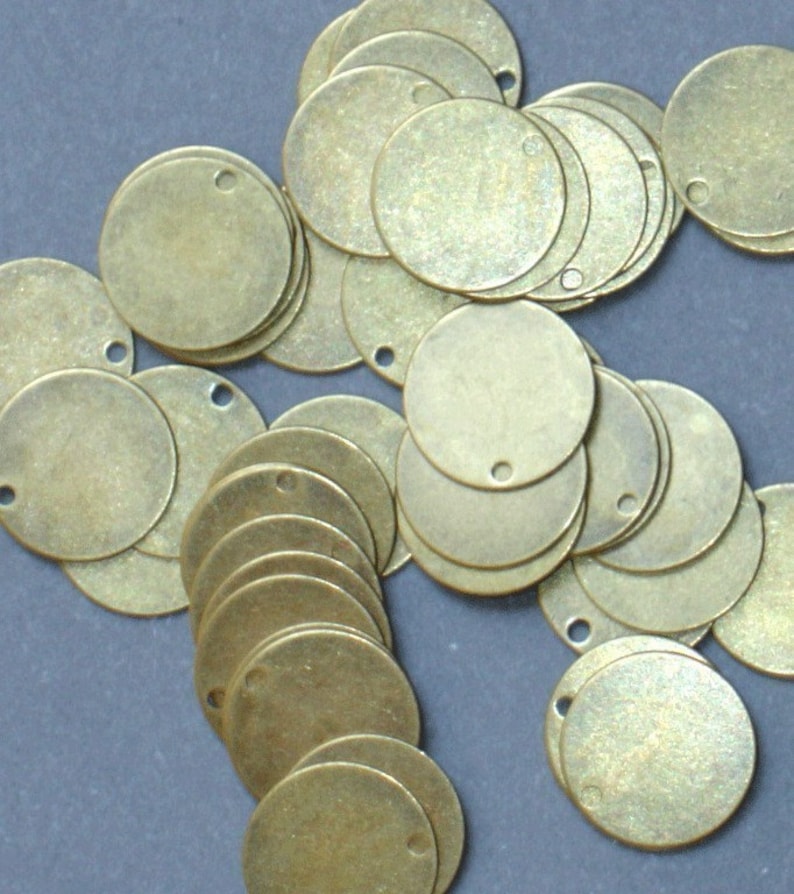 100 Pcs Antiqued Brass Coin Drop 12mm - Etsy