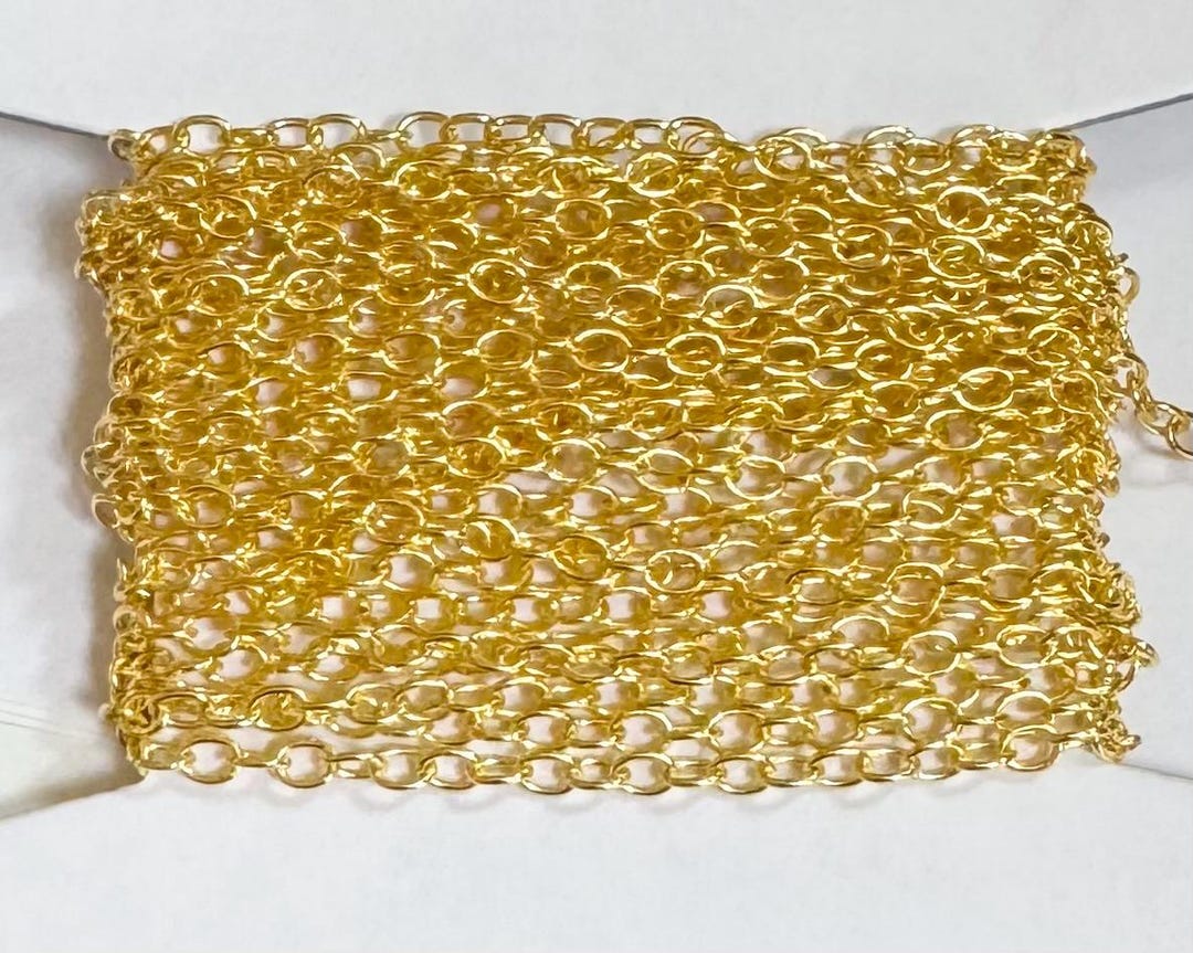 32ft Spool Gold Color Round Cable Chain 4x5mm Soldered Links - Etsy