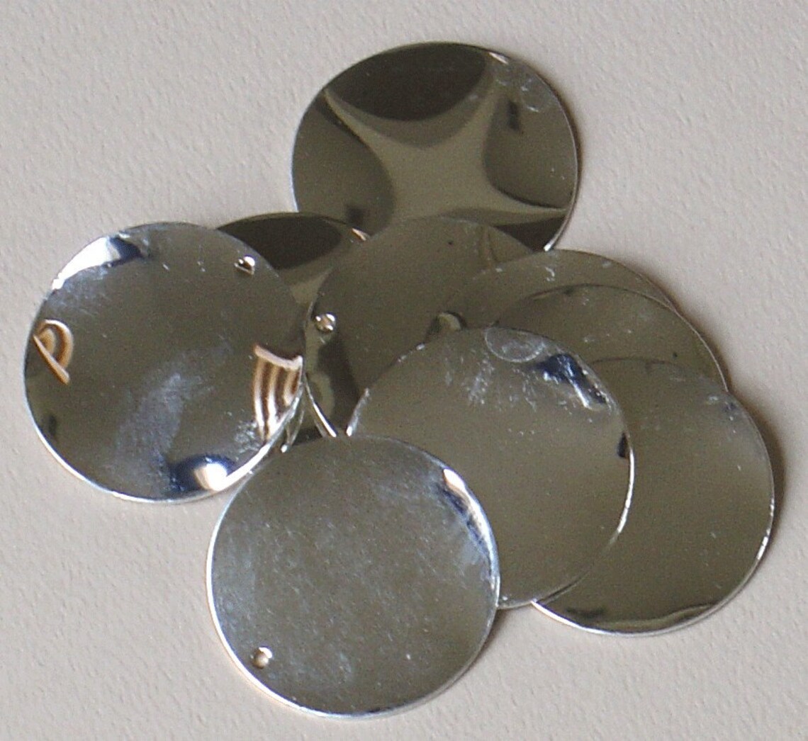 10 Pcs of Silver Plated Wavy Coin 26mm | Etsy