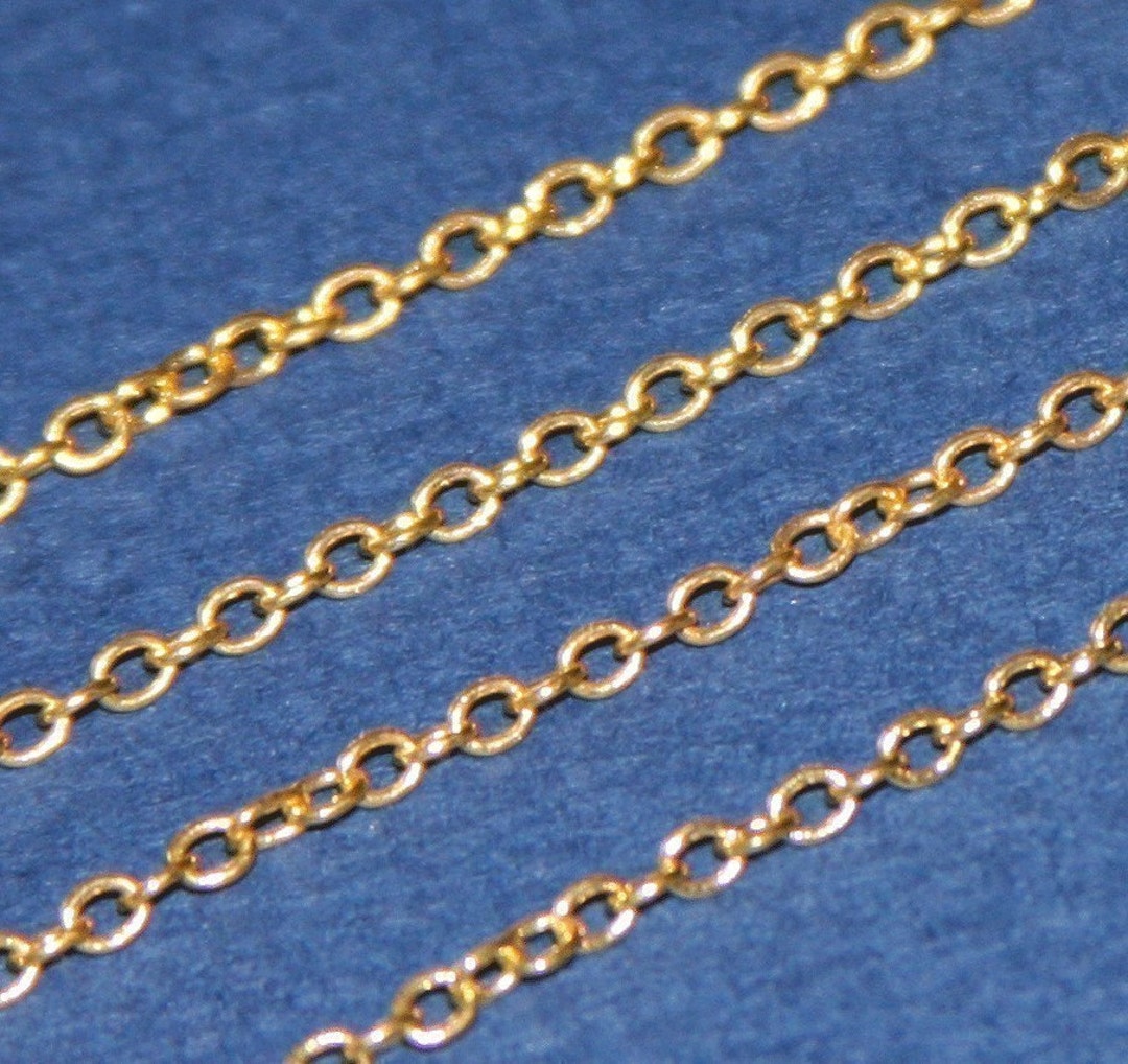 10 Ft Gold Color Brass Round Cable Chain 2x2.5mm - Etsy