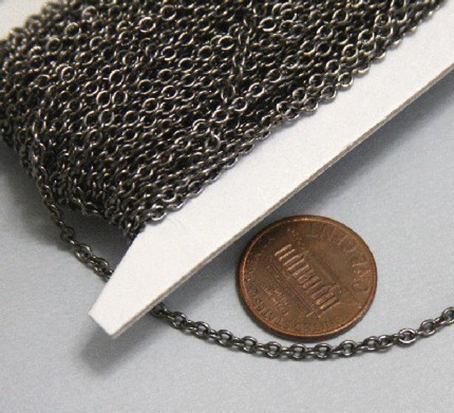 100 Ft Spool Gunmetal Plated Soldered Round Cable Chain - Etsy