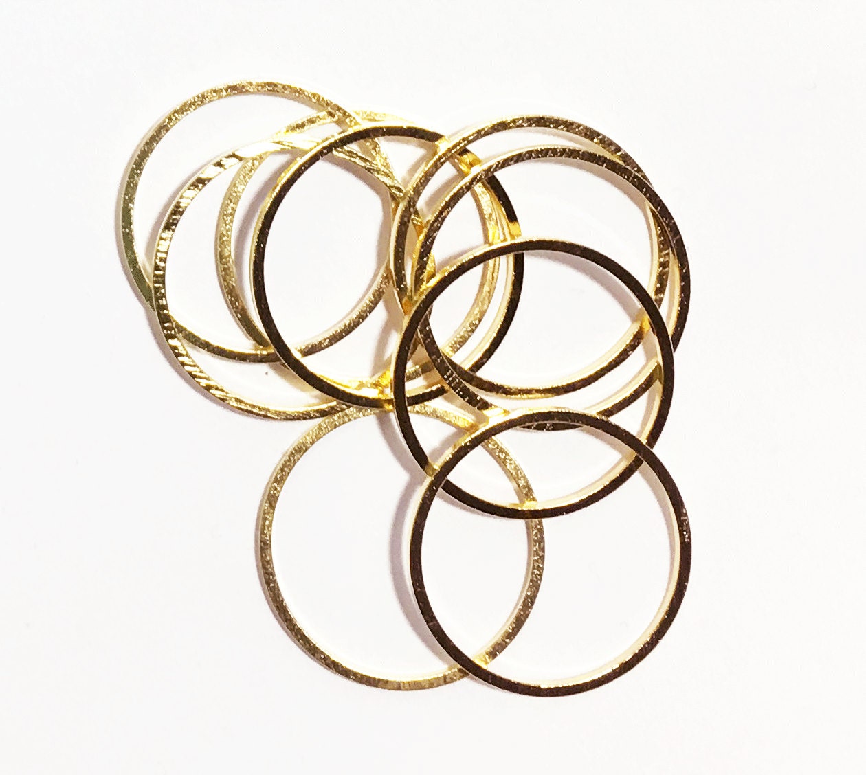 Bulk 50 Gold Color Brass Round Connector Rings 20mm 1mm Thick - Etsy