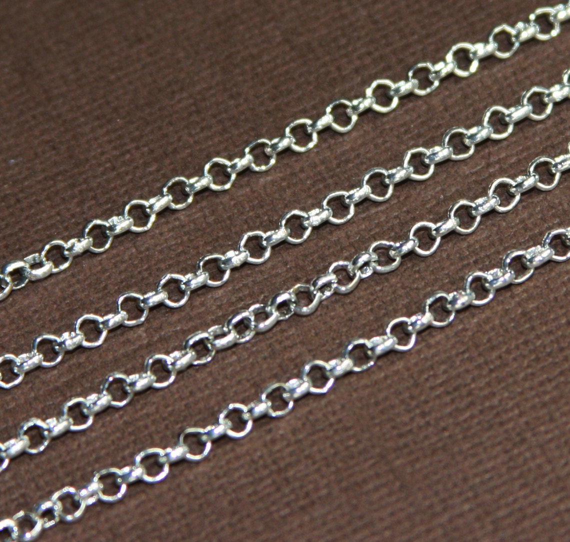 32ft Antique Silver Color Rollo Chain 3.1 Mm Solder Links - Etsy