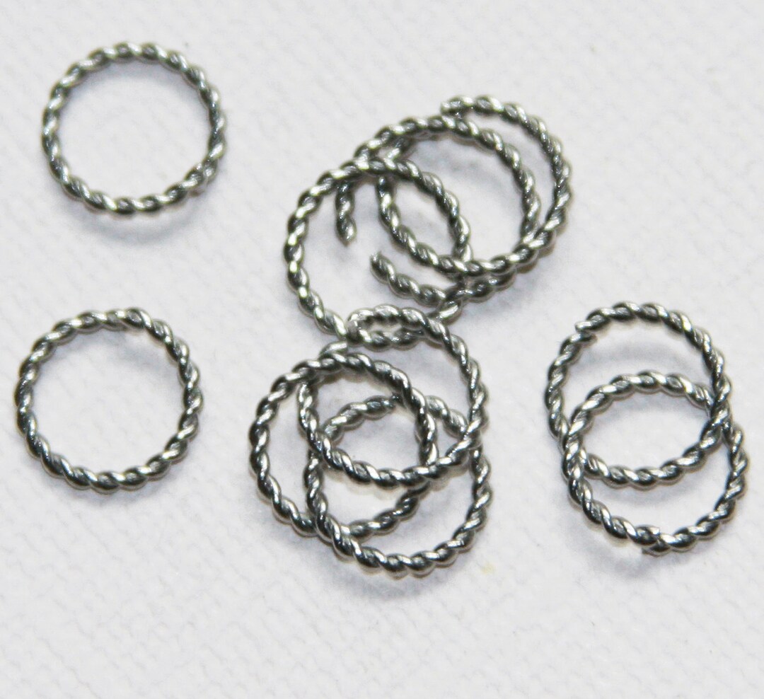 50 Stainless Steel Twisted Jump Rings: 10mm, 22 Gauge - Etsy