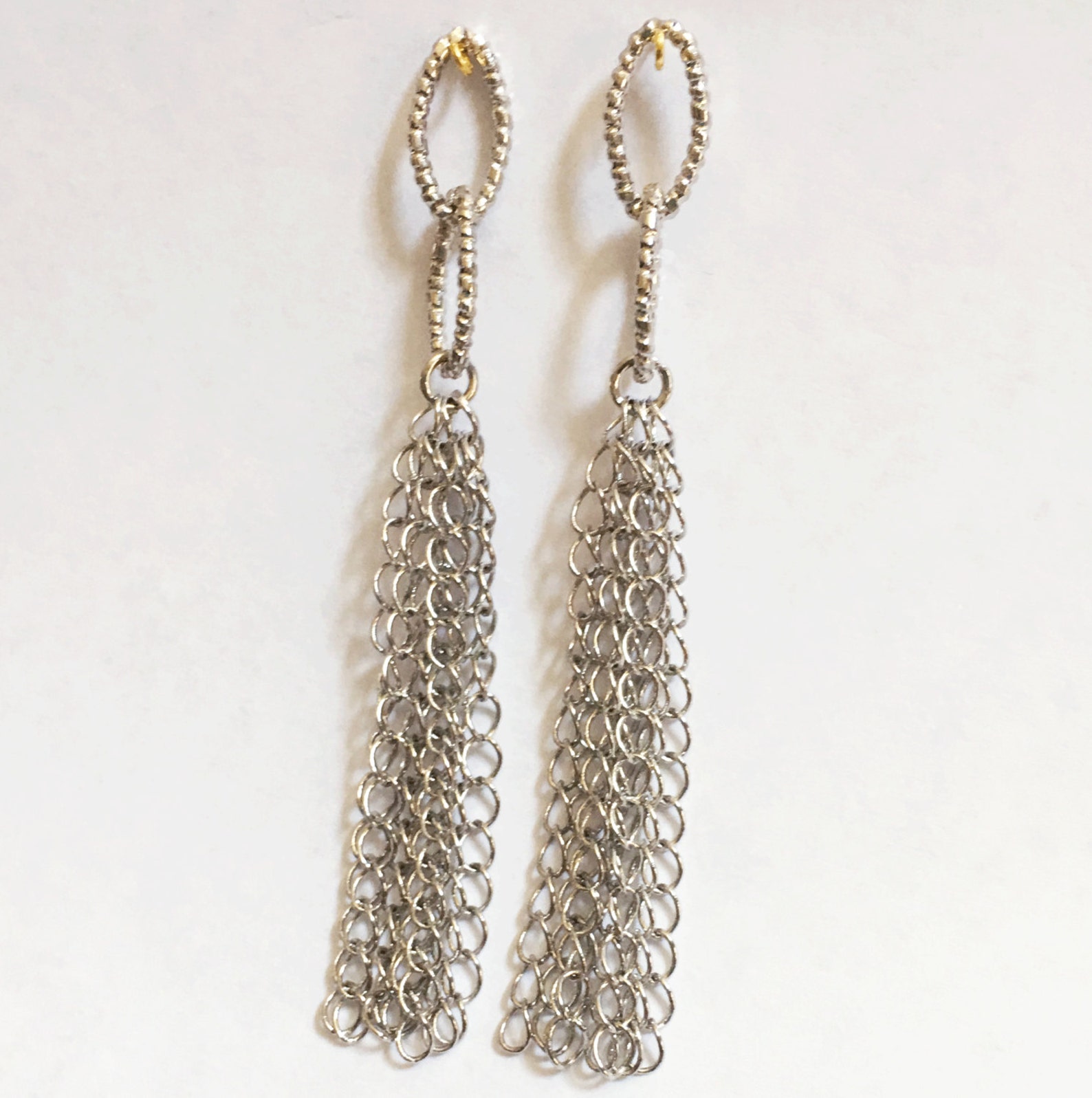 2 Antique Silver Finished Tassel Antique Silver Chain Tassel - Etsy