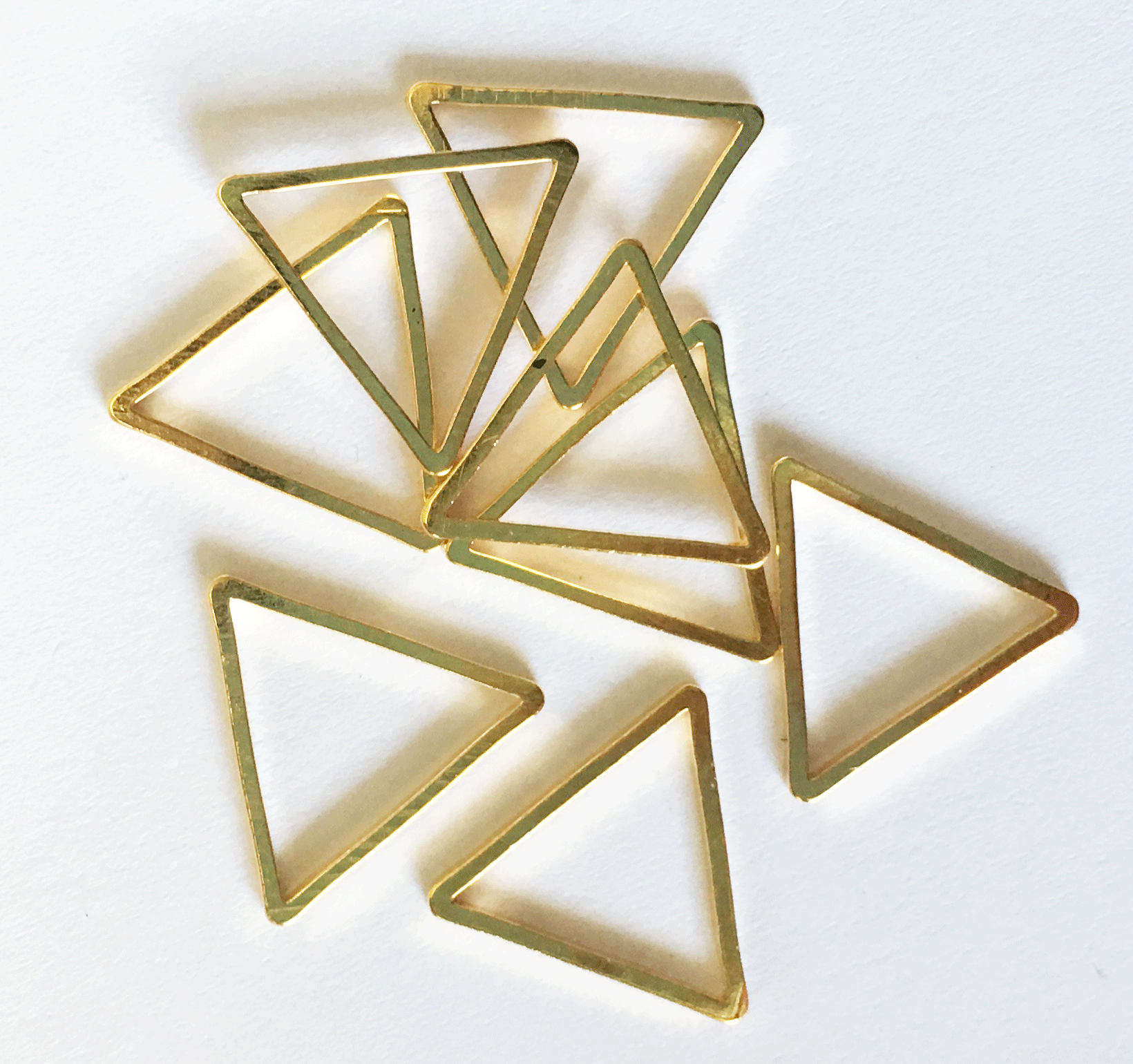 50pcs Gold Color Brass Triangle Links 15x13mm Bulk Triangle - Etsy