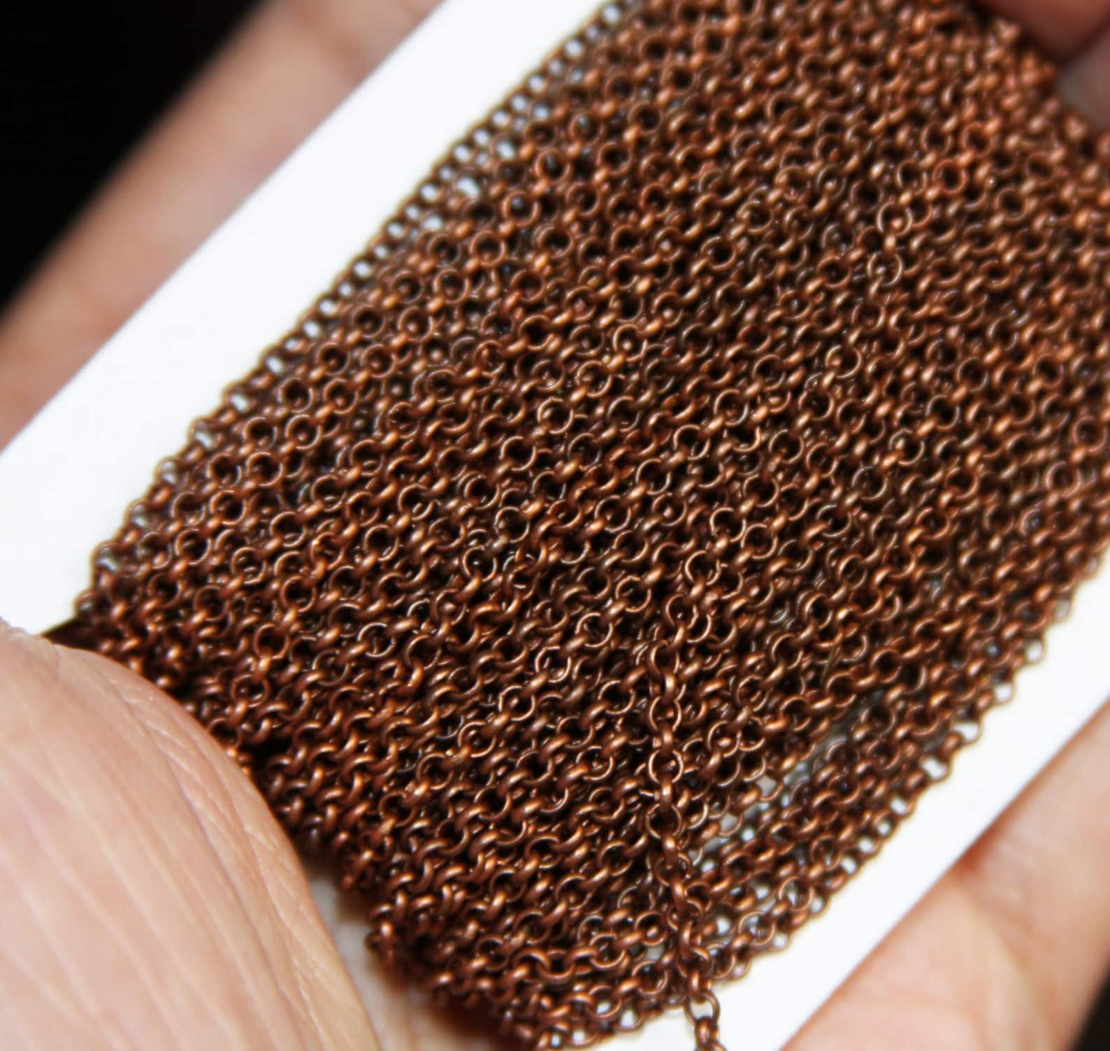 32ft Antique Copper Finished Rollo Chain 2mm Solder Links Red | Etsy