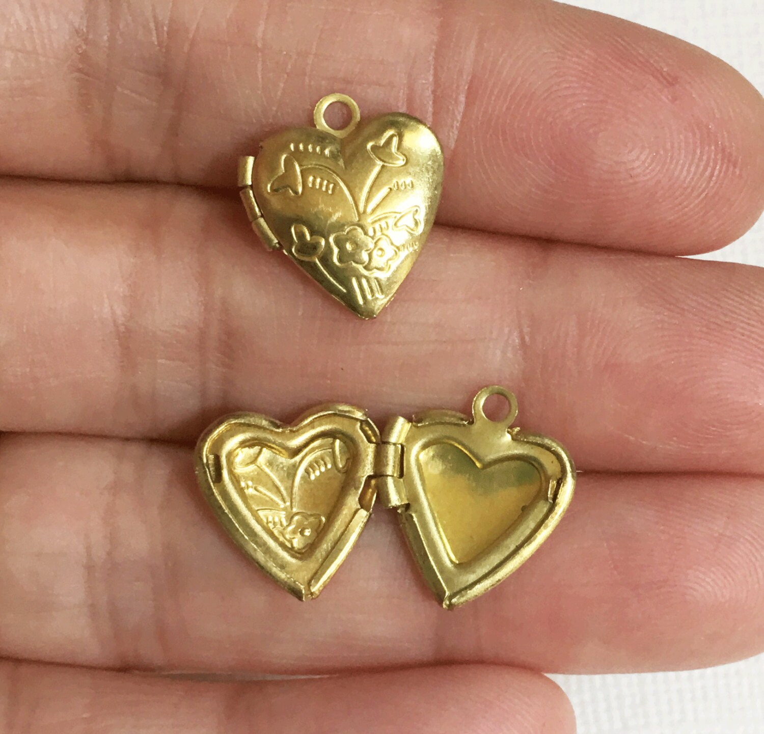Antique Brass Heart - Etsy
