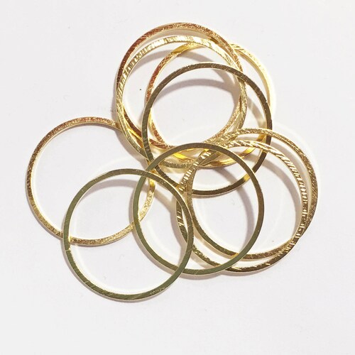 Bulk 50 Gold Color Brass Round Connector Rings 20mm 1mm Thick | Etsy