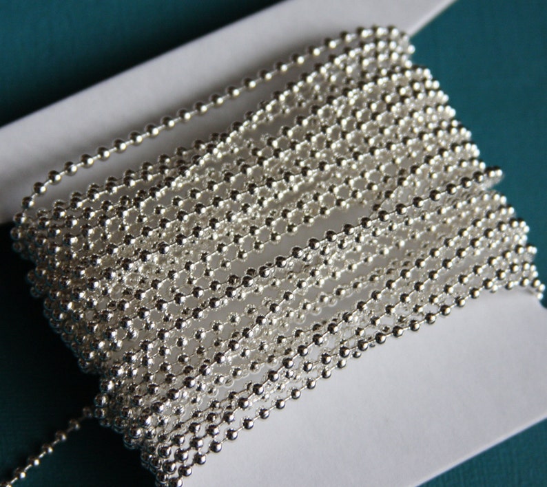 10 Ft Silver Plated Ball Chain 2.4mm - Etsy