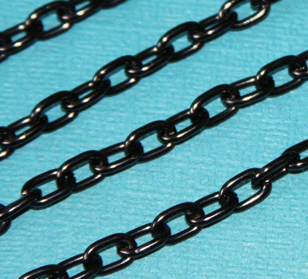 15 Ft Aluminum Light Weight Chain 7X4.2 Mm - Black - Open Links - Etsy
