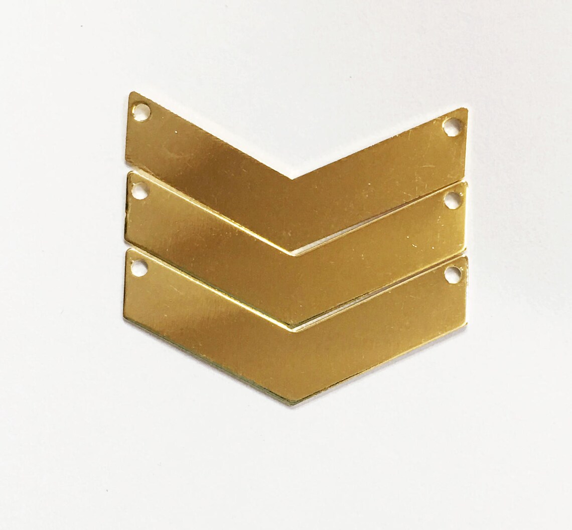 4 Silver Plated Brass "v Shape" Connector 6x31mm, Bulk Silver ...