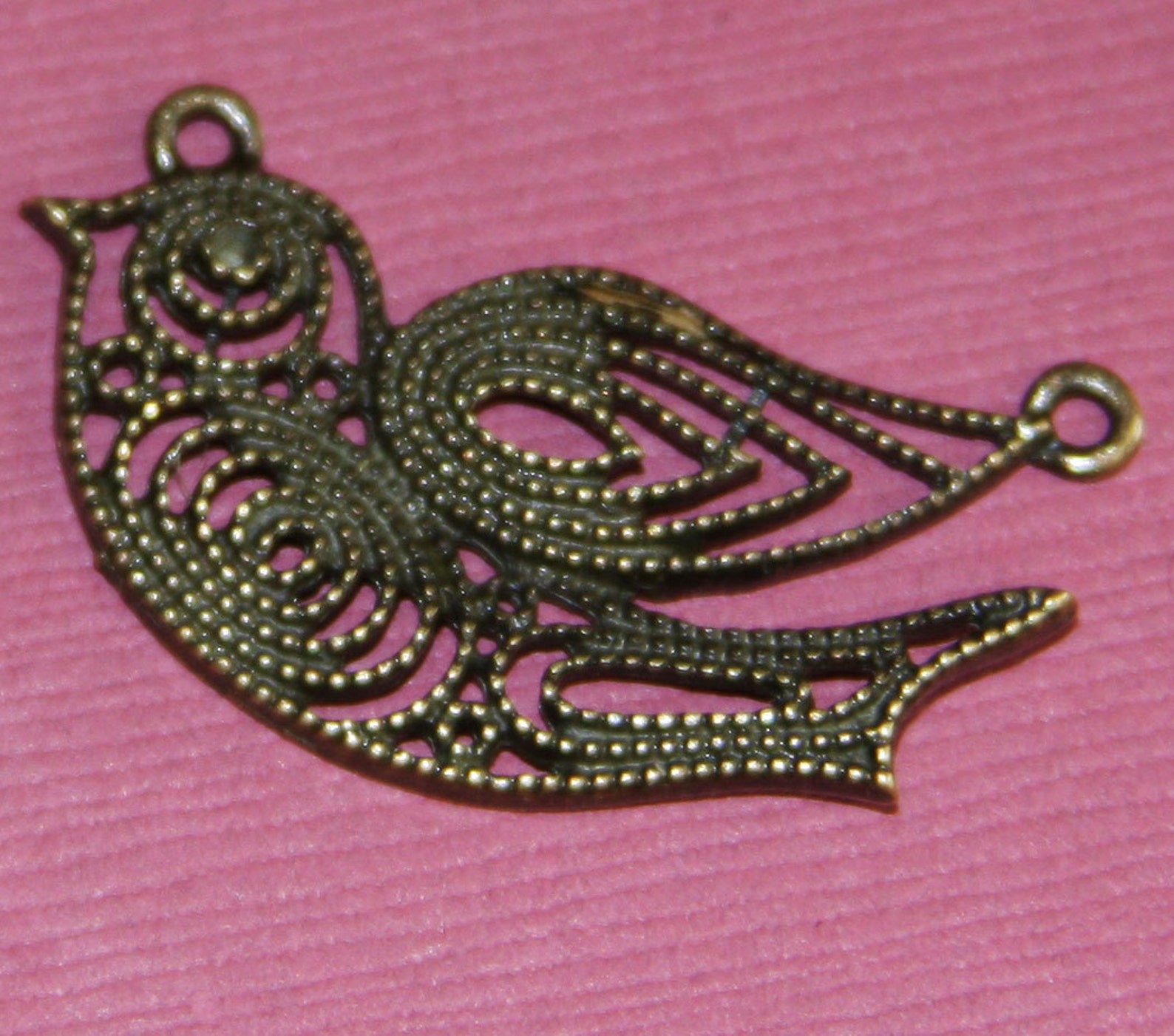 6 Pcs Antique Brass Bird Drops 35x20mm - Etsy