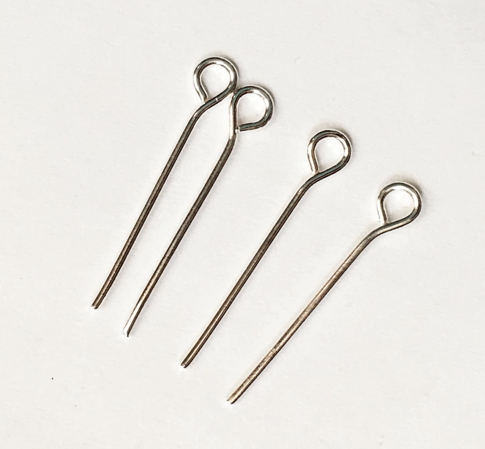 Bulk 450 Silver Plated Steel Eye Pins 20mm Long 21 Gauge - Etsy