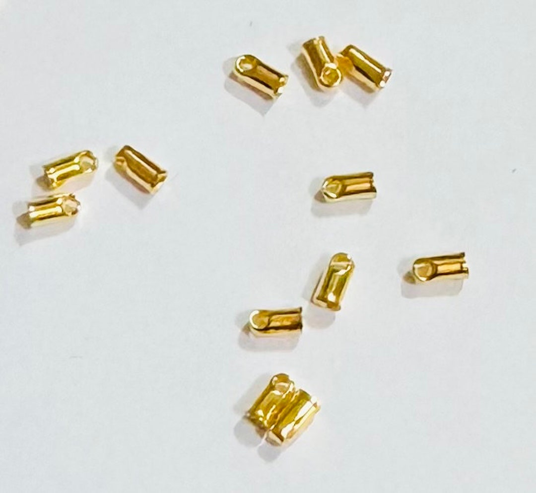 100 Pcs Gold End Cap 5.3x2.7mm - Etsy
