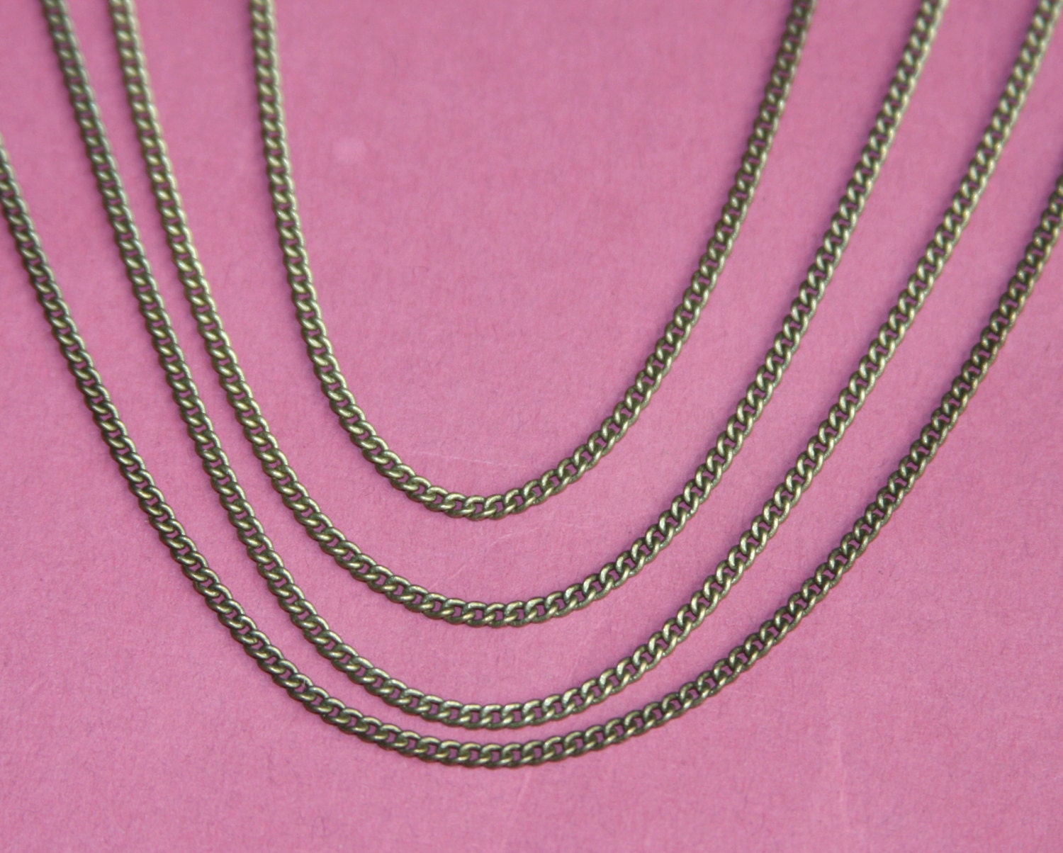 10ft Silver Finished Small Curb Chain 2.2 Mm Soldered Links | Etsy