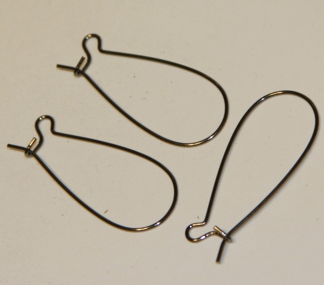50 Pcs Gunmetal Kidney Earwire 33x14mm - Etsy