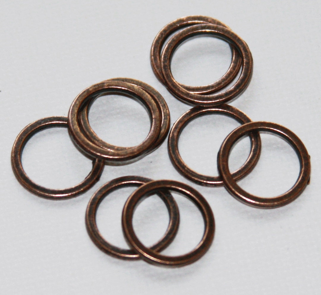 40 Antique Copper Zinc Alloy Rings: 15mm Donut Links - Etsy