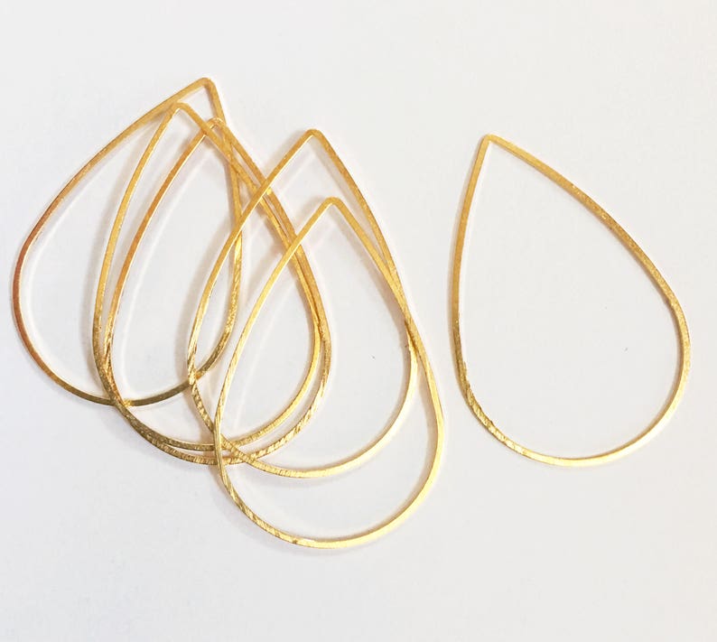 20 Pcs Gold Color Brass Double Sided Teardrop Connector - Etsy