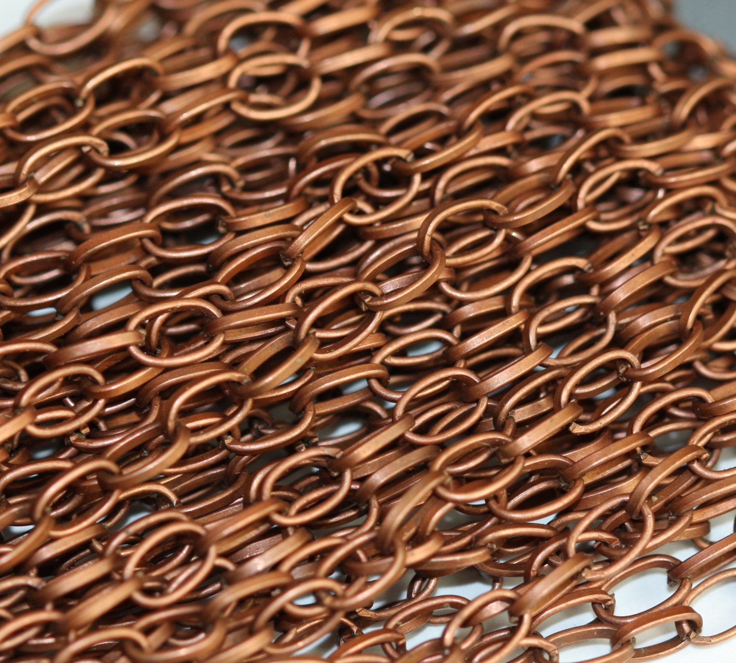 10ft Antique Copper Finished Drawn Cable Chain 6x3.5mm - Etsy