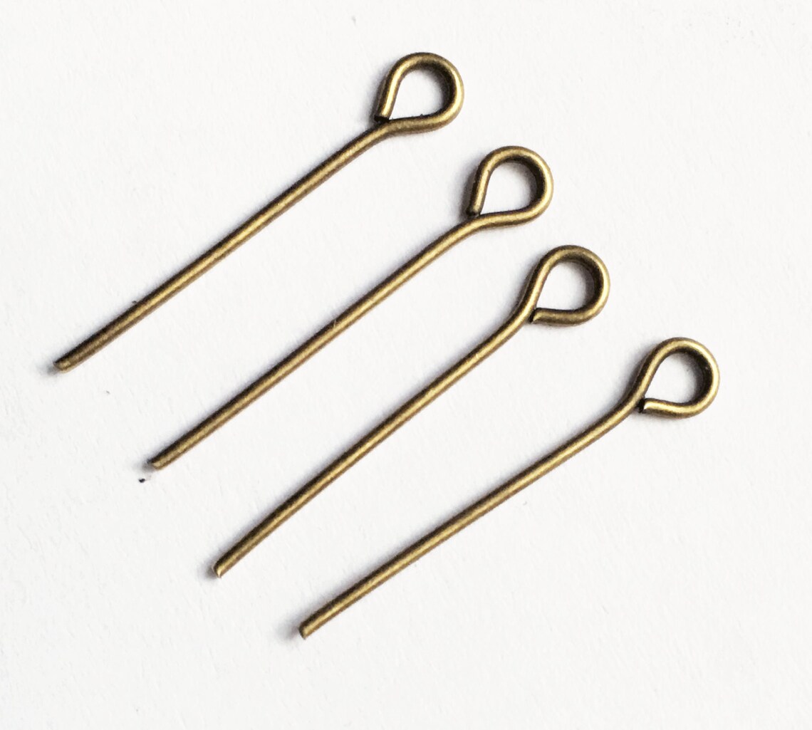 Bulk 500 Antique Brass Finished Steel Eye Pins 20mm Long 21 Gauge - Etsy