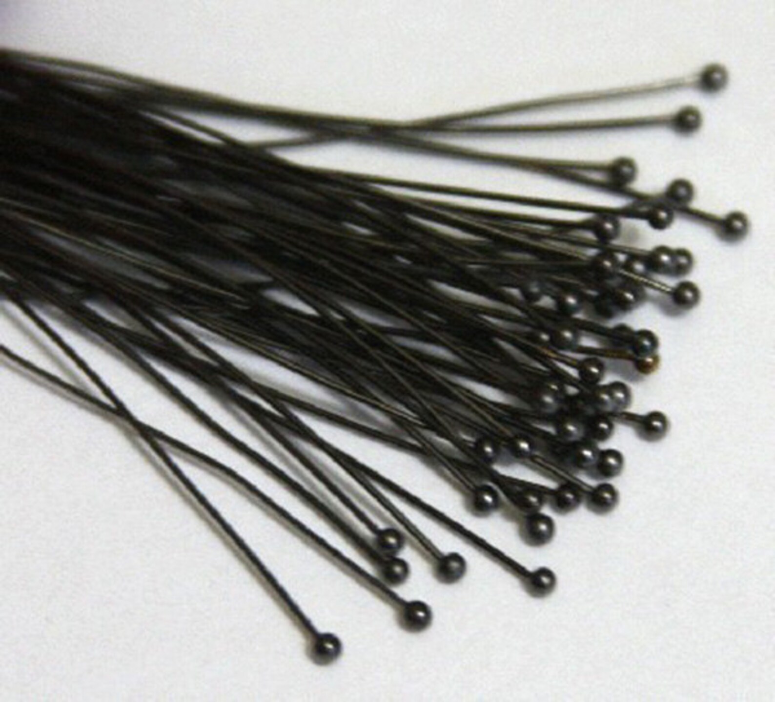 100 Gunmetal Ball End Head Pins 24 Gauge 2 Inch - Etsy