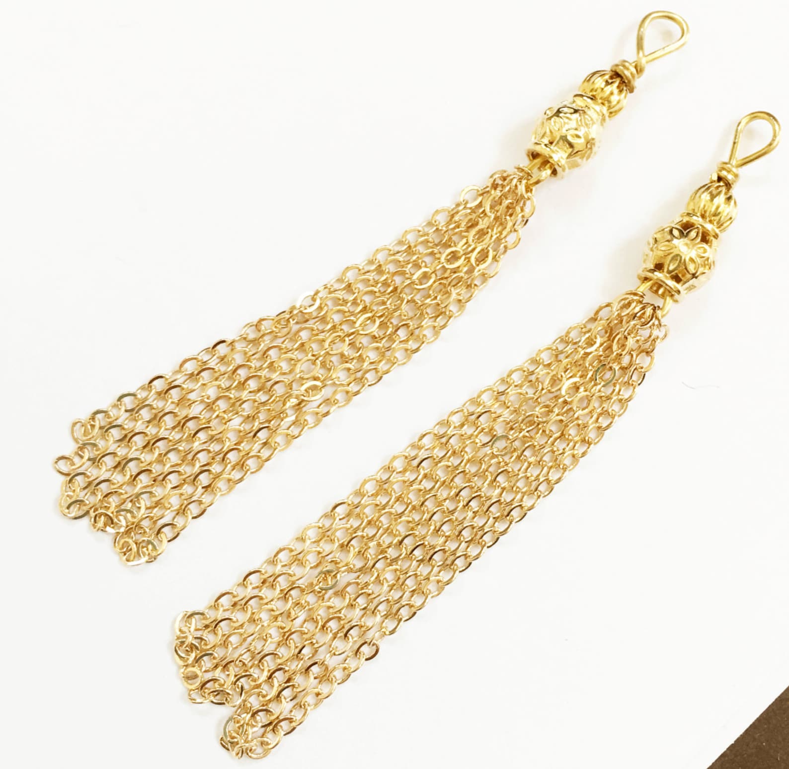 2 Gold Plated Brass Tassel Gold Plated Chain Tassel Gold - Etsy